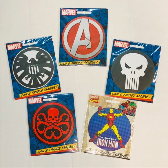 Marvel | Art | Marvel Comics 4 Inch Car Fridge Magnet X 5 Piece | Poshmark